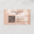 Elegant Minimalist Beauty Salon Stylist QR Code Business Card | Zazzle