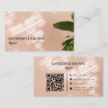 Elegant Minimalist Beauty Salon Stylist QR Code Business Card | Zazzle