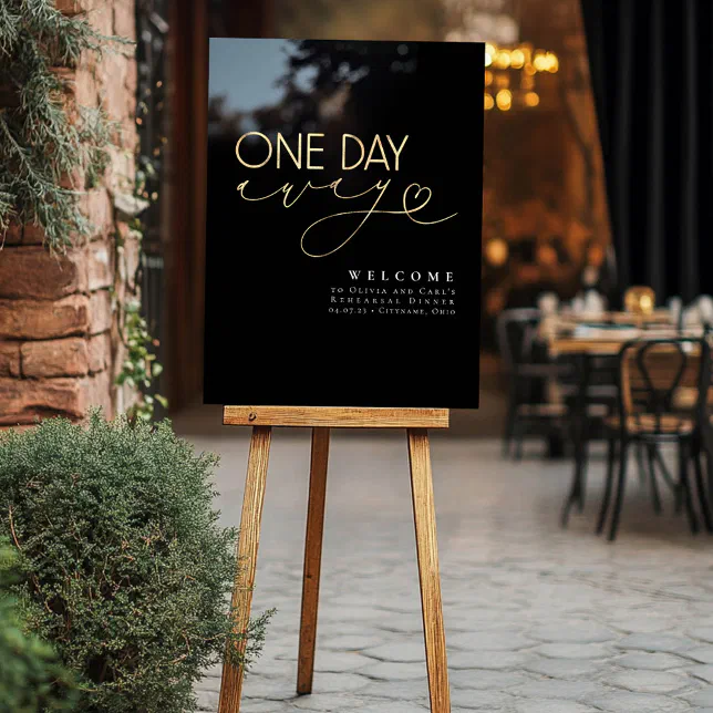 Elegant Minimalist Black Rehearsal Dinner Welcome Acrylic Sign | Zazzle