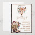 Elegant Minimalist Boho Western Cowboy Wedding Invitation | Zazzle