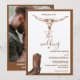 Elegant Minimalist Boho Western Cowboy Wedding Invitation | Zazzle