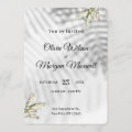 Elegant Minimalist Botanical Wedding Invitation | Zazzle