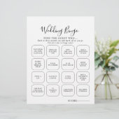 Elegant Minimalist Calligraphy Wedding Bingo Game | Zazzle