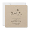 Elegant Minimalist Calligraphy Wedding Invitation | Zazzle
