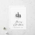 Elegant Minimalist Christmas Greeting QR code Holiday Card | Zazzle