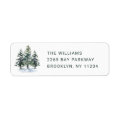 Elegant Minimalist Christmas Tree Return Address Label | Zazzle