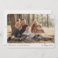 Elegant Minimalist Custom Christmas Simple Photo Holiday Card | Zazzle
