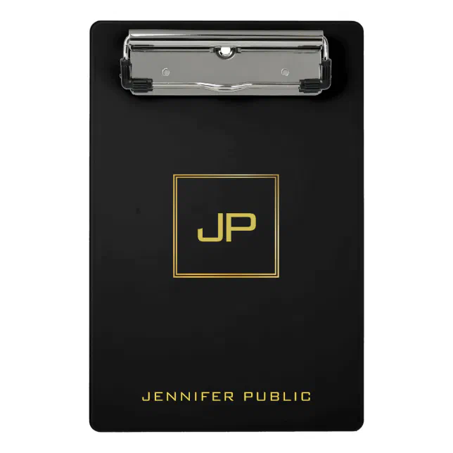 Elegant Minimalist Design Trendy Modern Monogram Mini Clipboard | Zazzle