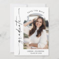 Elegant Minimalist Graduation Party One Photo Save The Date | Zazzle