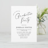 Elegant Minimalist Graduation Party QR code Invitation | Zazzle