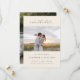 Elegant Minimalist Ivory Script Wedding Two Photo Save The Date | Zazzle