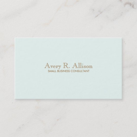 Elegant Minimalist Light Blue Professional Business Card | Zazzle.com