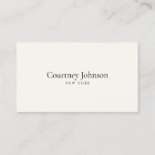 Elegant Minimalist Luxury Boutique Ivory Business Card | Zazzle