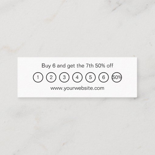 Elegant minimalist modern trendy black and white loyalty card | Zazzle