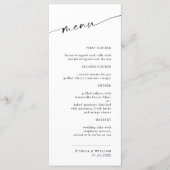 Elegant Minimalist Modern Wedding Thank You Menu | Zazzle
