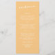 Elegant Minimalist Mustard Yellow Wedding Menu | Zazzle