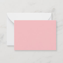 Elegant Minimalist Pink Two Border Note Card | Zazzle