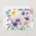 Elegant Minimalist Purple Pink Floral Personalized Note Card | Zazzle