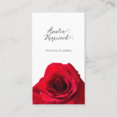 Elegant Minimalist Red Rose Business Card | Zazzle