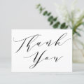 Elegant Minimalist Script Calligraphy Thank You | Zazzle