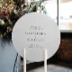 Elegant Minimalist Simple Circle Wedding Welcome Foam Board | Zazzle