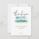 Elegant minimalist watercolor boat cruise wedding thank you card | Zazzle