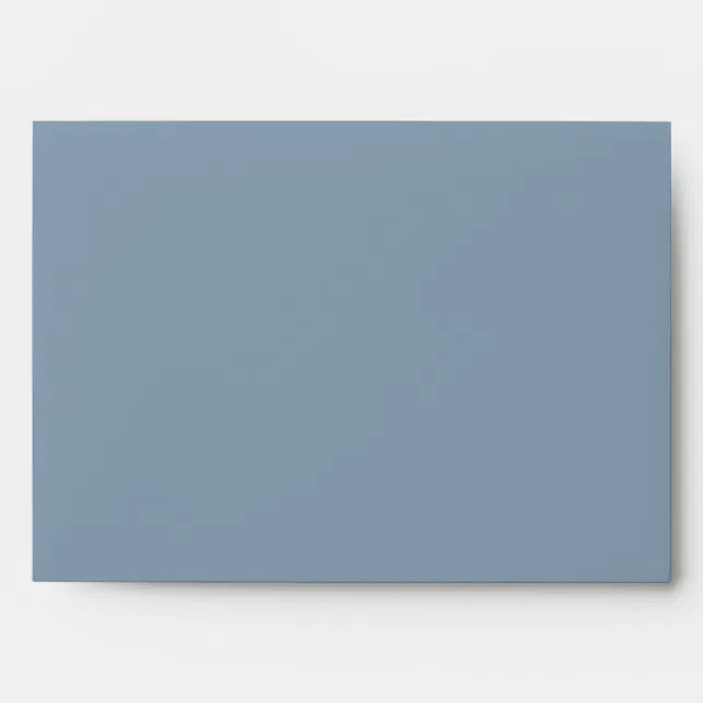 Elegant Minimalist Wedding Chic Solid Dusty Blue Envelope | Zazzle