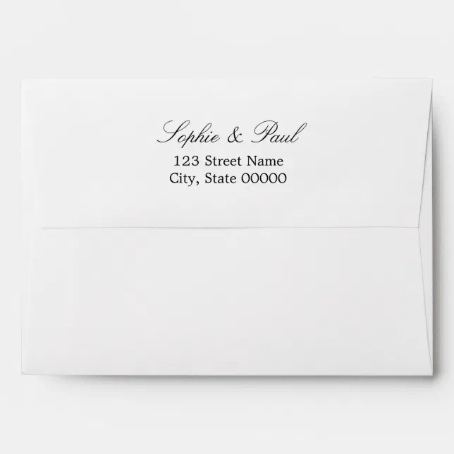 Elegant Minimalist Wedding Invitation Envelope | Zazzle