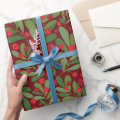 Elegant Mistletoe Christmas Holiday Wrapping Paper | Zazzle