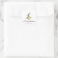 Elegant Mistletoe Christmas Square Sticker | Zazzle