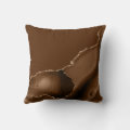 Elegant Mocha Brown Agate Gold Glitter Throw Pillow | Zazzle