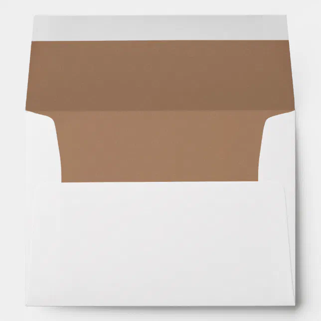 Elegant Mocha Brown Lined Envelope | Zazzle