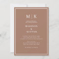Elegant Mocha Mousse Classic Wedding Invitation | Zazzle