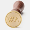 Elegant Modern 2 Letter Custom Monogram Wax Seal Stamp | Zazzle