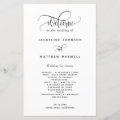 Elegant Modern and Simple, Script Wedding Program | Zazzle