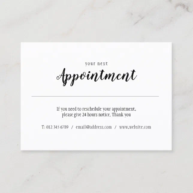 Elegant Modern Appointment Card 2020 Calendar | Zazzle