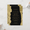 Elegant Modern Black and Gold Foil Graduation Invitation | Zazzle