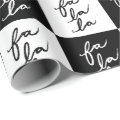 Elegant Modern Black and White Christmas Carol Wrapping Paper | Zazzle