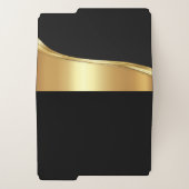 Elegant Modern Black Gold File Folder | Zazzle