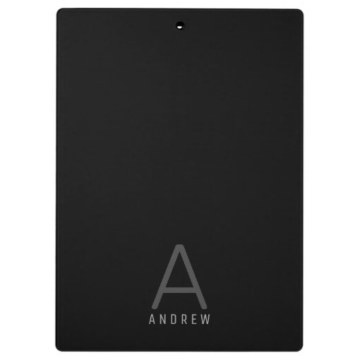 Elegant Modern Black Personalized Name Clipboard | Zazzle