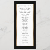 Elegant Modern Black White and Gold Wedding Program | Zazzle