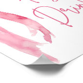 Elegant Modern Blush Pink Bow Food and Drinks Sign | Zazzle