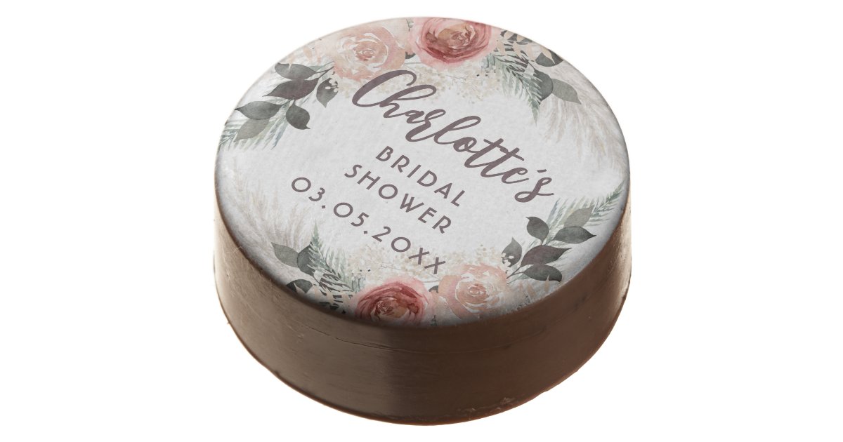 Elegant, modern, botanical chocolate covered oreo | Zazzle