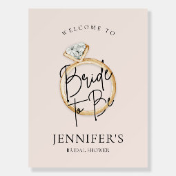 Elegant Modern Bride to Be Welcome Sign | Zazzle