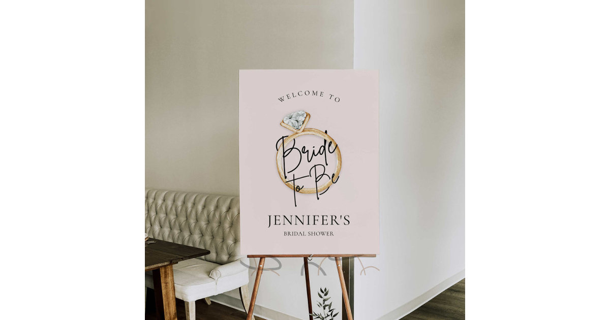 Elegant Modern Bride to Be Welcome Sign | Zazzle