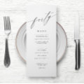Elegant Modern Calligraphy 40th Birthday Menu | Zazzle