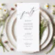 Elegant Modern Calligraphy 40th Birthday Menu | Zazzle