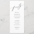 Elegant Modern Calligraphy 40th Birthday Menu | Zazzle