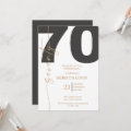 Elegant Modern Calligraphy 70th Adult Birthday Invitation | Zazzle