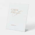 Elegant Modern Calligraphy Cards and Gifts Wedding Pedestal Sign | Zazzle
